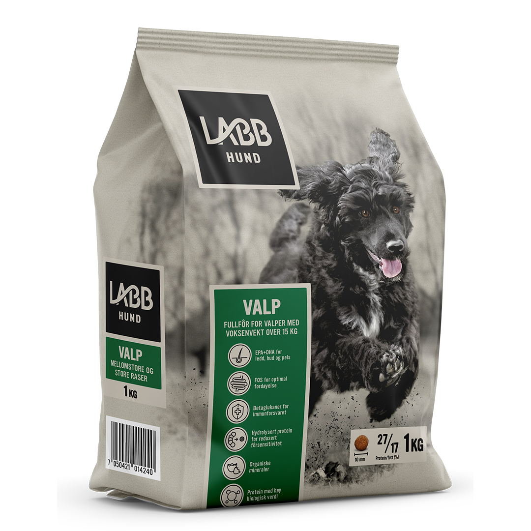 Labb Valp -med voksenvekt over 15 kg (1 kg) · Labb.no